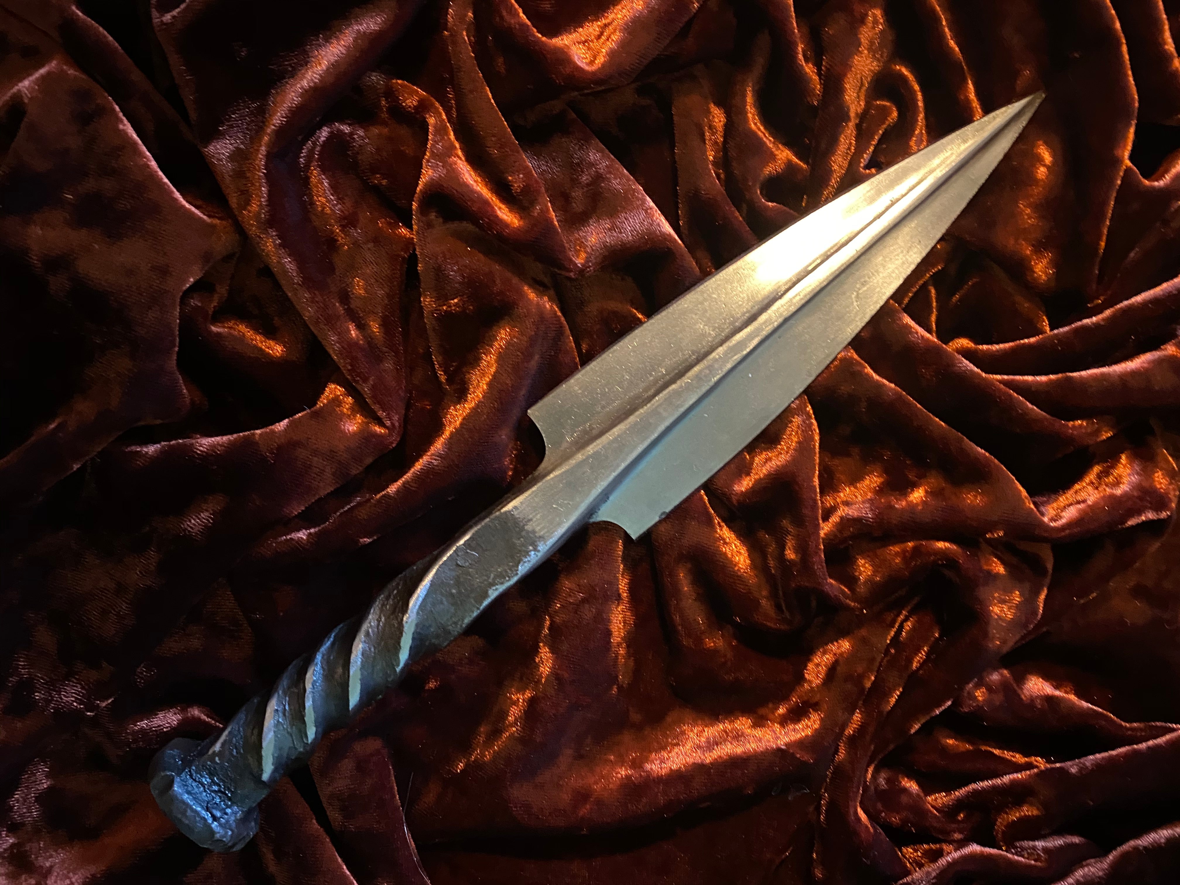 Hand Forged Railroad Spike Dagger – MydnytBlu
