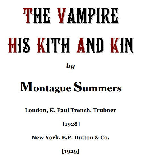 The Vampire His Kith & Kin - M Summers.pdf – MydnytBlu